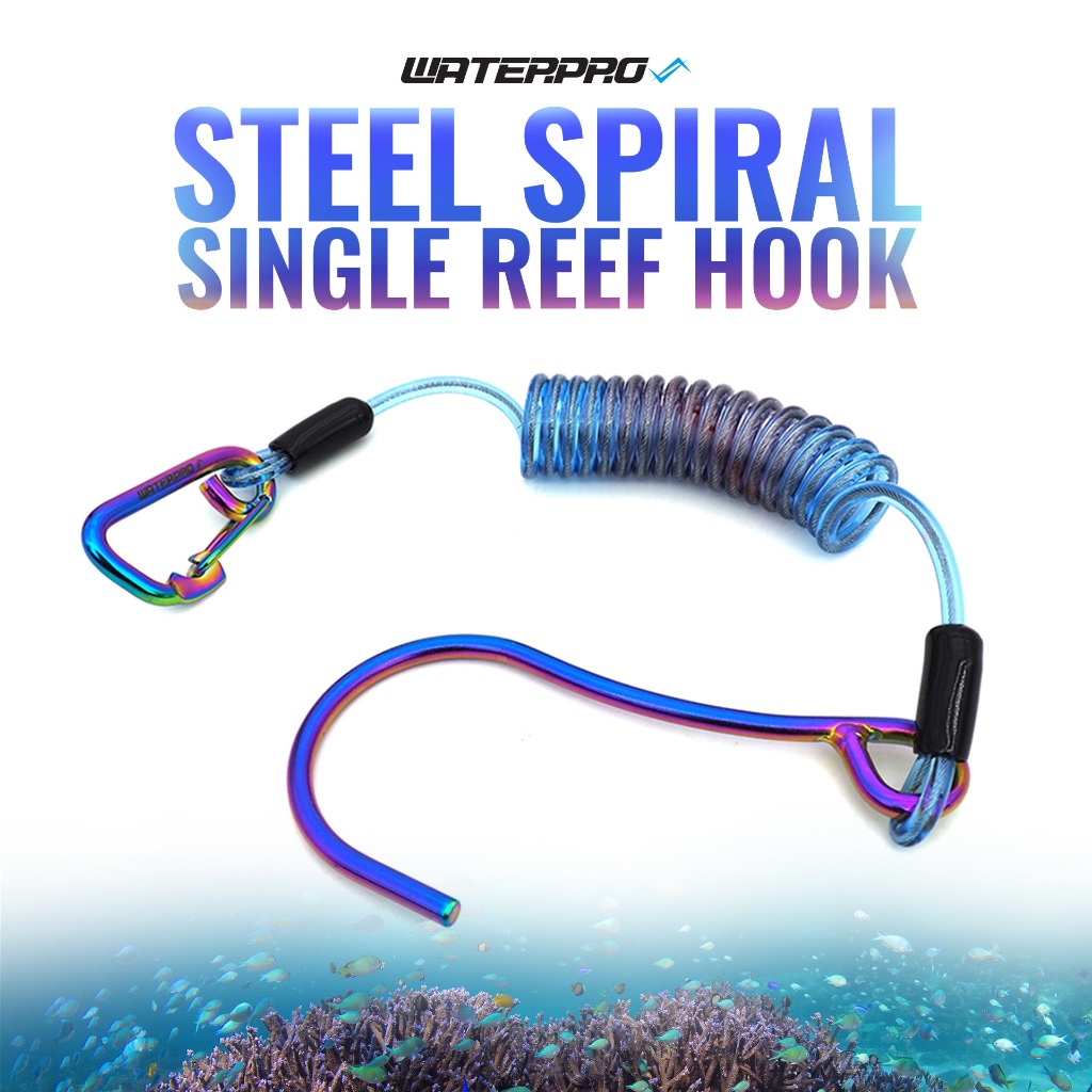ตะขอเกี่ยวกันกระแสน้ำ – Steel Spiral Single Reef Hook แบรนด์ WATER PRO ...