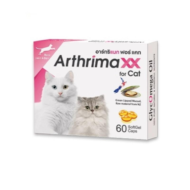 Arthrimaxx for Cat บรรจุ 60 เม็ด หมดอายุ08/25 อาหารเสริมน้ำมันหอย ...