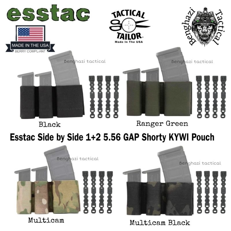 Esstac Side by Side 5.56 1+2 Shorty GAP Naked / Webbing Pouch + Malice ...