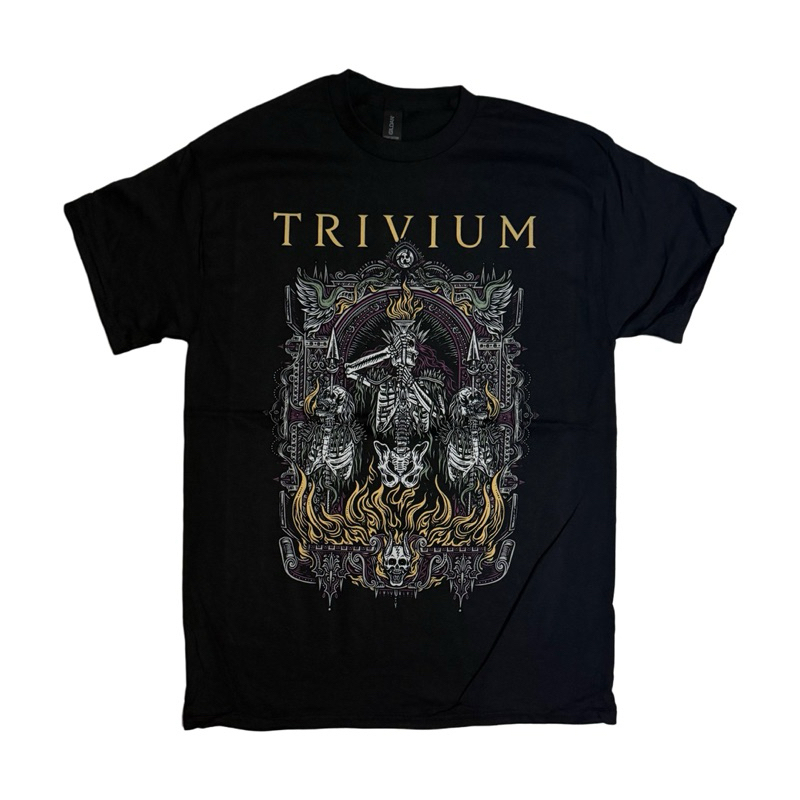 เสื้อวงดนตรี TRIVIUM T-SHIRT ลาย SKELLY FRAME ลิขสิทธิ์ของแท้ EU | Shopee Thailand