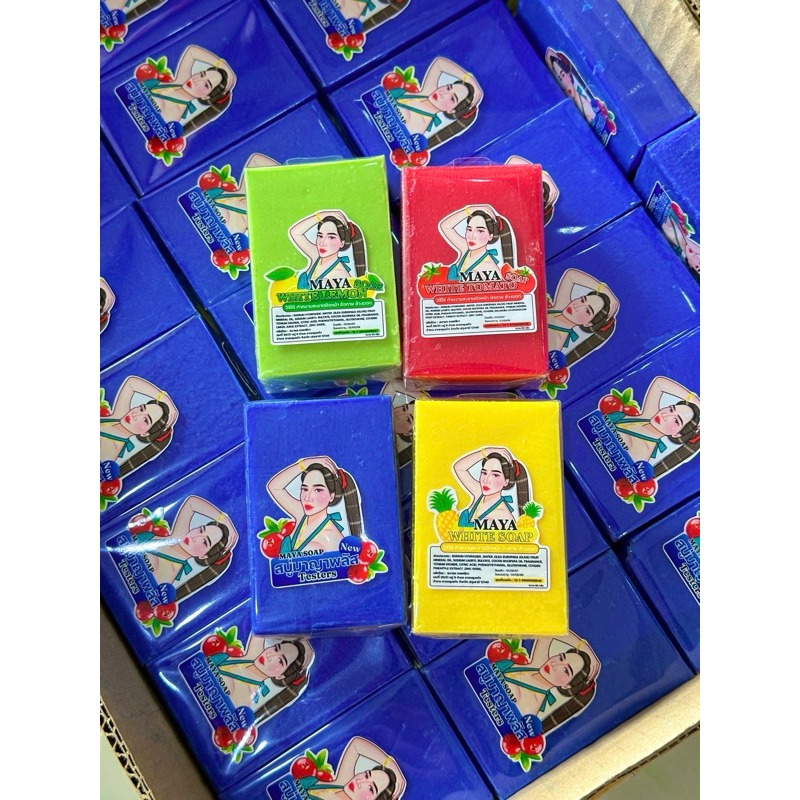 สบู่มาญาฟอกผิว สบู่ผิวขาว MAYA SOAP สบู่มายา 3 สูตร | Shopee Thailand