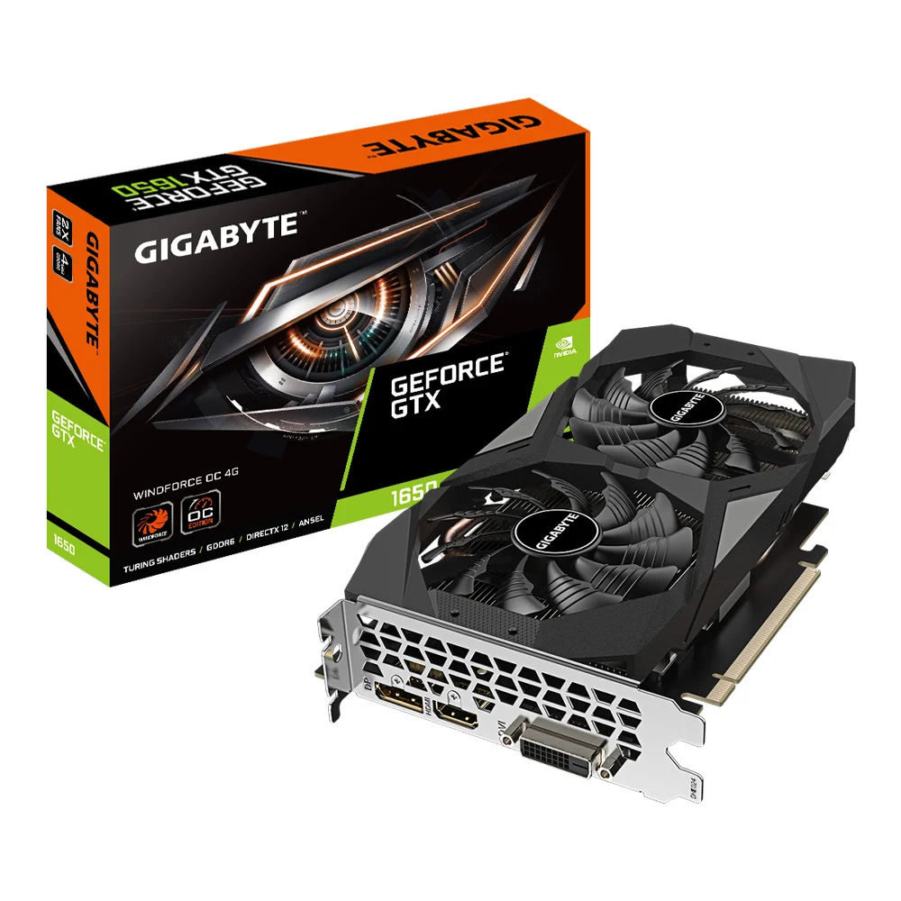 VGA GIGABYTE GEFORCE GTX 1650 D6 WINDFORCE OC 4GB GDDR6 ไม่มีกล่อง เทสผ่าน ประกันร้าน | Shopee ...
