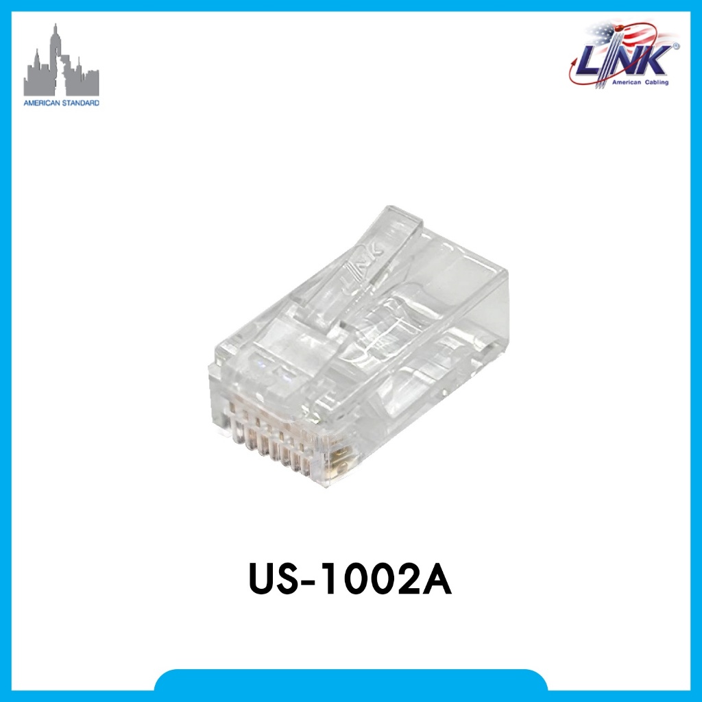 LINK รุ่น US-1002A (ตัวผู้)(10กล่อง100หัว) RJ45 CAT6 Original คุณภาพดีของแท้ - รับประกัน 30 ปี ...