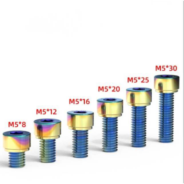 น๊อตสแตนเลส น๊อตแต่งสี สกรู ไทเทเนี่ยม น็อตหัวจม น็อตหกเหลี่ยม สแตนเลส M5 *8*16*20*25 (M5 ...