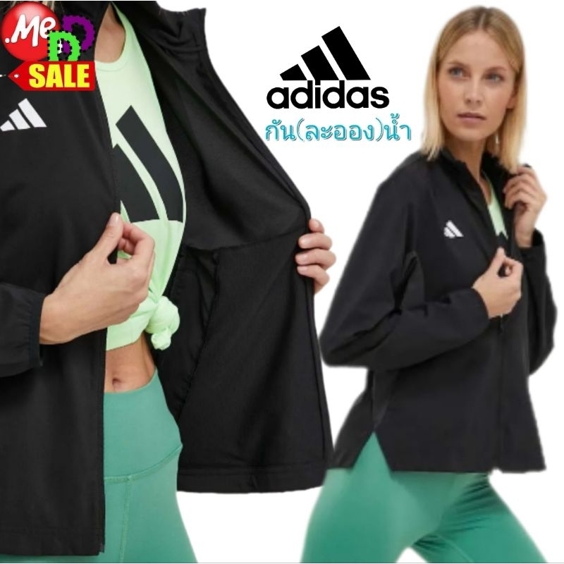 Adidas - ใหม่ เสื้อแจ็คเก็ตกันน้ำ(ละอองฝน) ใส่วิ่ง ทรงสลิม คอตั้ง ...