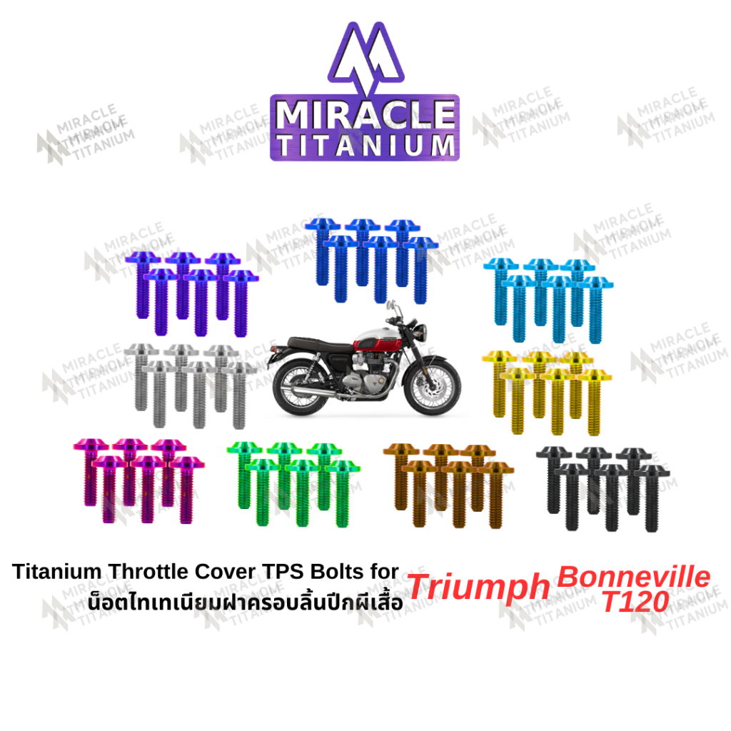 Triumph Bonneville T120 Throttle Cover TPS Bolts น็อตฝาครอบลิ้นปีก ...