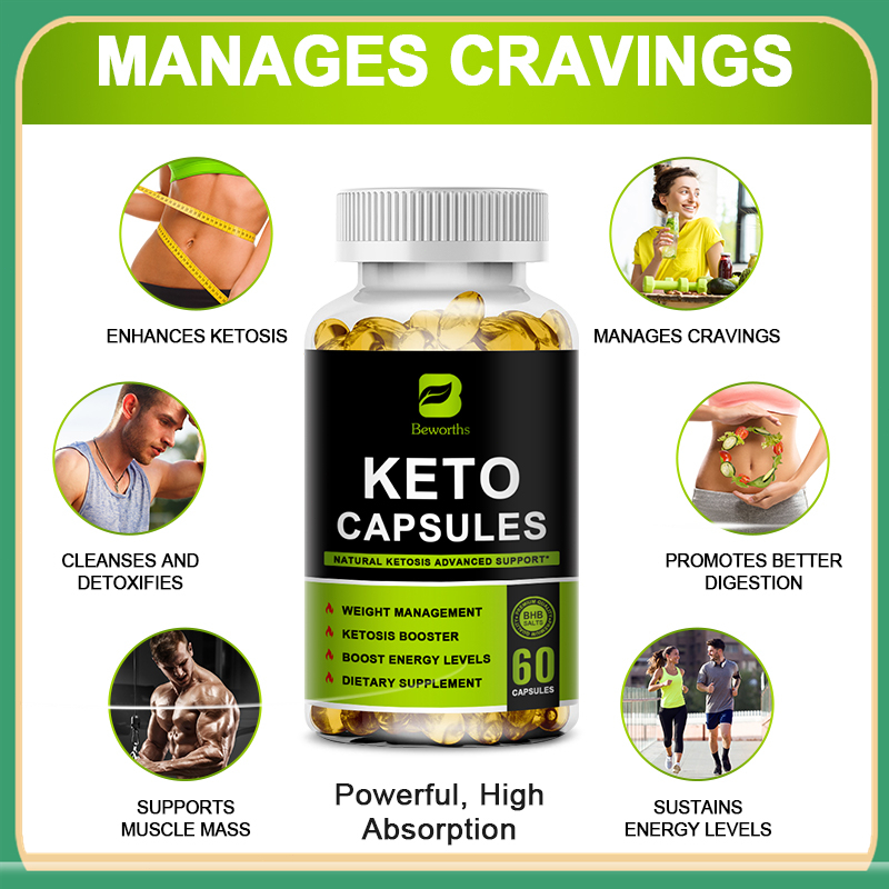 Keto Capsule 120pcs Burning Belly Fat Provide Energy Strengthen ...