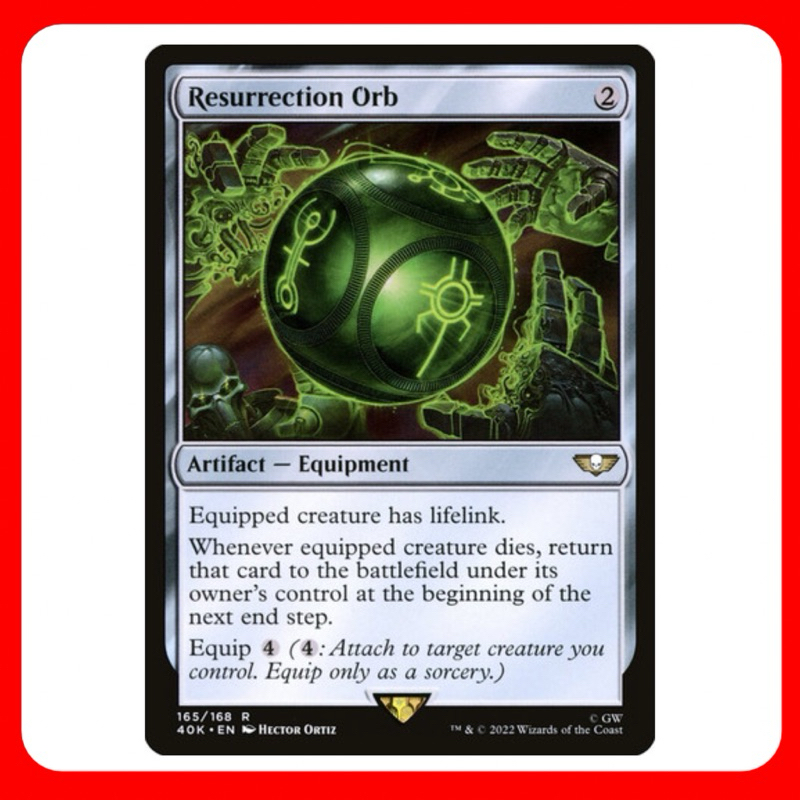 [MTG] Resurrection Orb [40K] [ARTIFACT] [RARE] [NORMAL] [ENG] (การ์ดเม ...