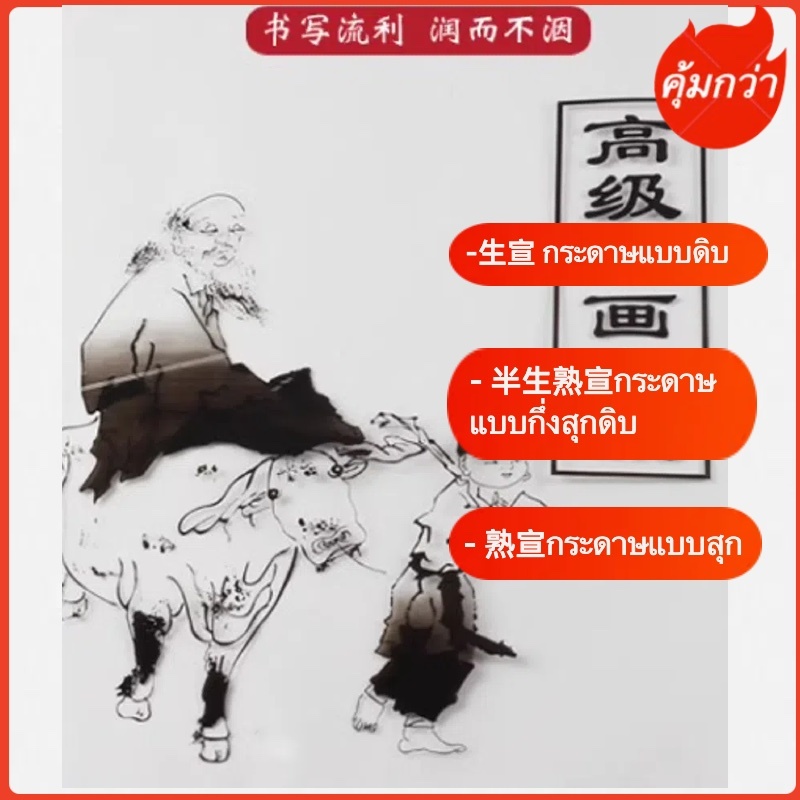 [พร้อมส่งจาก กทม] กระดาษวาดภาพพู่กันจีน มี 3 ขนาดให้เลือก เขียนอักษร ...