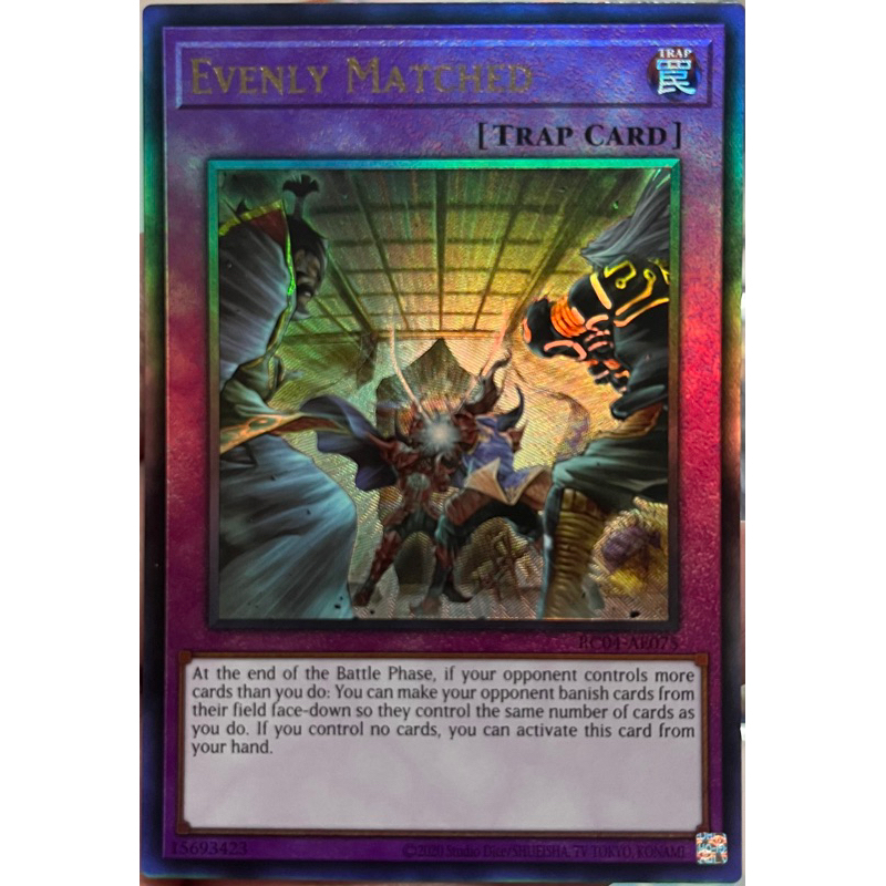 Yugioh Asia-Eng [RC04-AE075] Evenly Matched (Ultimate Rare) การ์ดเกม ...