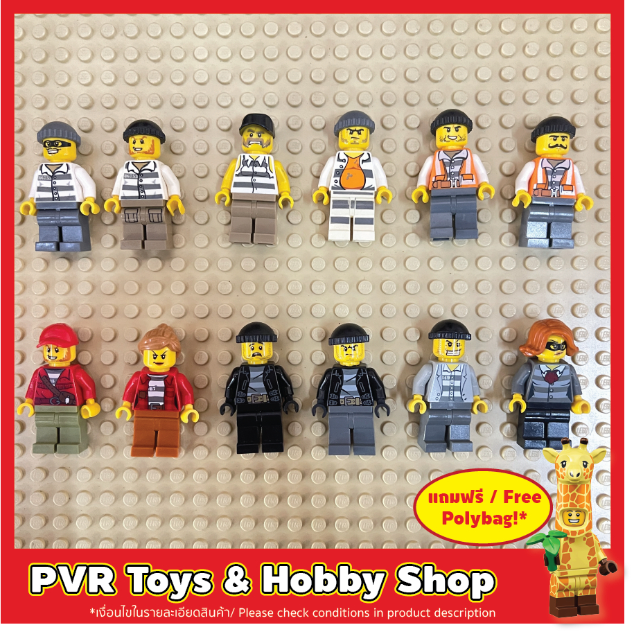 USED มือสอง LEGO® Minifigures CITY Police Thief Prisoner Set3 cmf เลโก้ ...