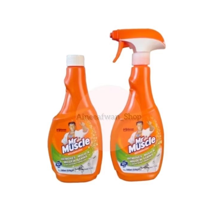 Mr. Muscle Mold & Mildew น้ำยาขจัดคราบราขนาด 500 มล.แบบรีฟิล และสเปรย์ ...