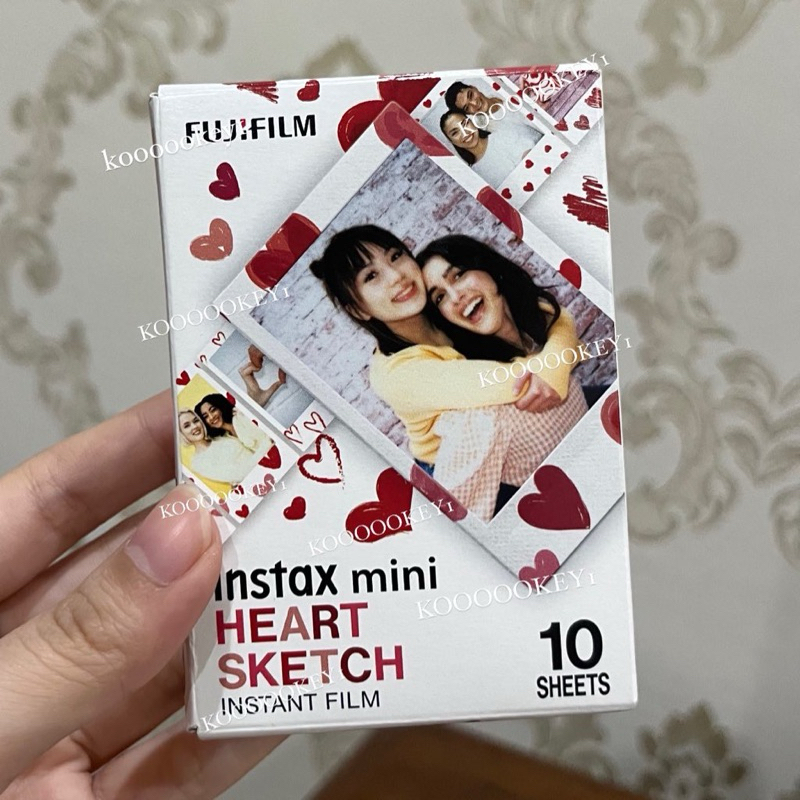 พร้อมส่ง Fujifilm Instax mini Film Heart Sketch - ฟิล์มลายหัวใจ สำหรับ ...