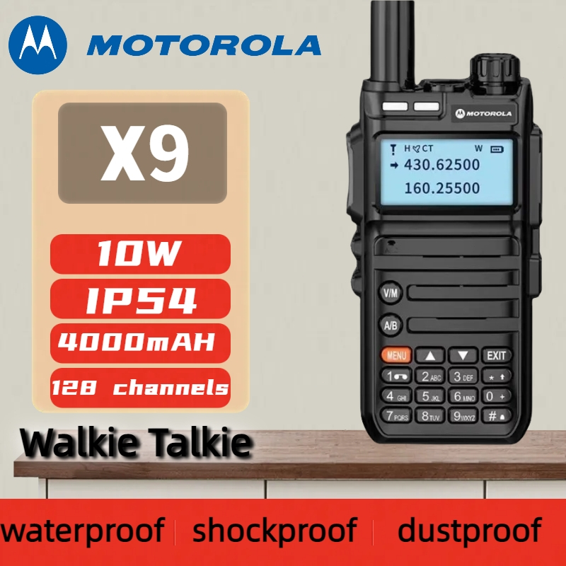 【หูฟังฟรี】M0T0 X9 Radio 199 ช่อง 4000Mah 128CHS VHF / UHF ความถี่คู่ ...