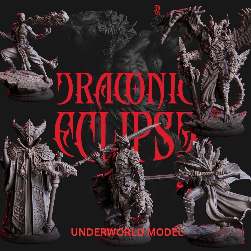 Dnd miniature - Draconic Eclipse - โมเดล Dnd miniatures [Made to order ...