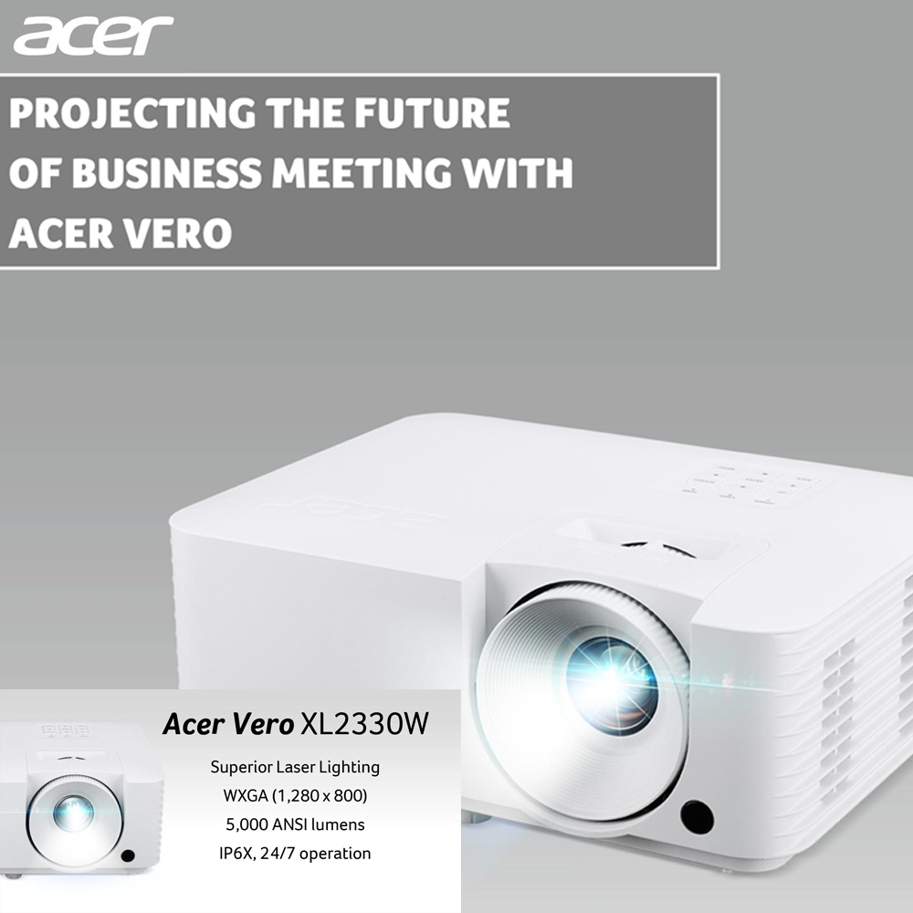 Acer Vero XL2330W projector Laser สว่าง 5000 Ansi Lumens WXGA 1280x800 ...