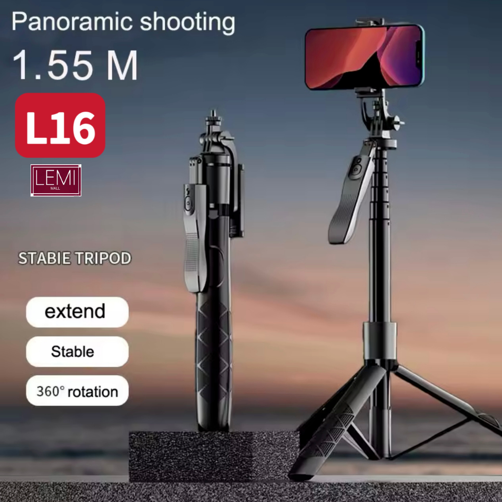รุ่นใหม่ L16 ไม้เซลฟี่ ถ่ายภาพอัจฉริยะ Gimbal Selfie 360° Rotation Auto Face TRACKING 360 ...