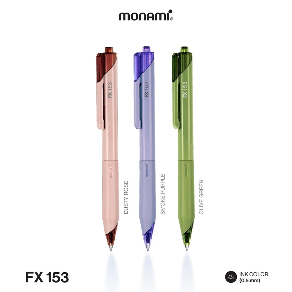 Monami ปากกาลูกลื่น FX 153 หมึกดำ ขนาดเส้น 0.5 มม. | Shopee Thailand