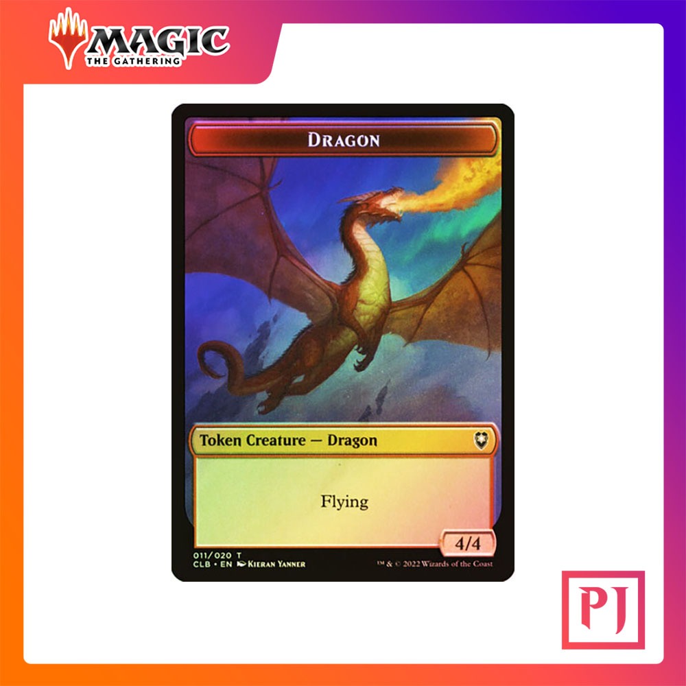 [MTG] Dragon Token // Treasure Token [CLB] [TOKEN] [COMMON] [FOIL] [ENG] (การ์ดเมจิค / Magic the ...
