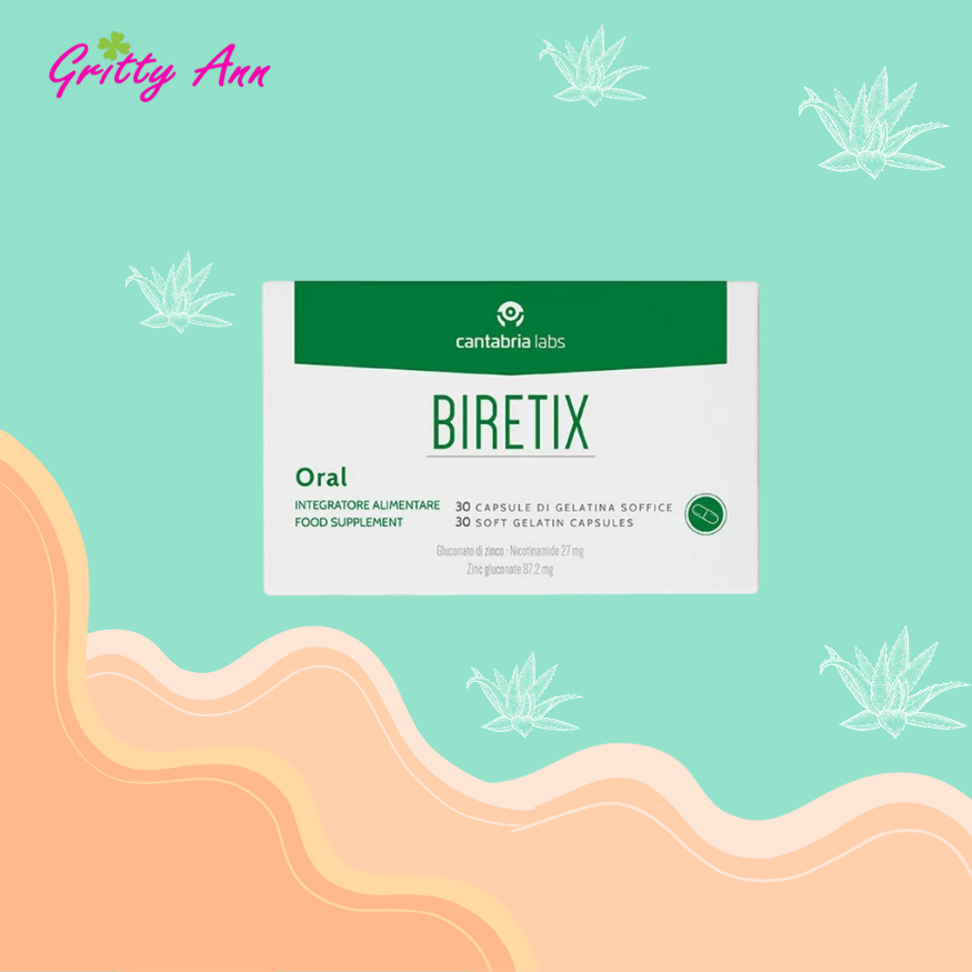BIRETIX Oral (1กล่อง 30เม็ด) อาหารเสริมรักษาสิว ลดอักเสบ คุมความมัน ...