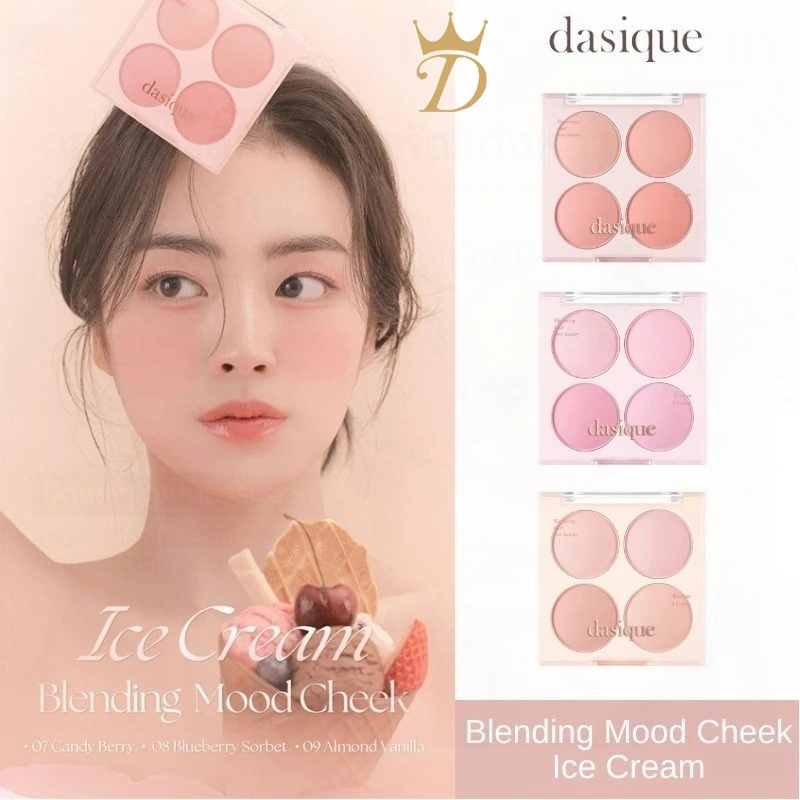 【ของแท้ 100%】dasique Blending Mood Cheek Ice Cream Collection 07 Candy Berry/08 Blueberry Sorbet ...