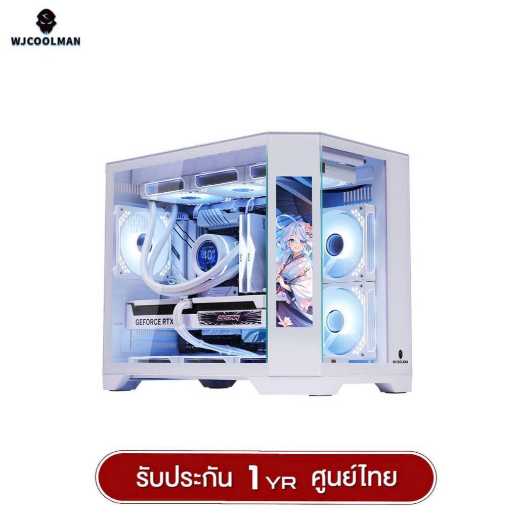 WJCOOLMAN Dreamer LCD Panorama Tempered Glass M-ATX GAMING CASE ...