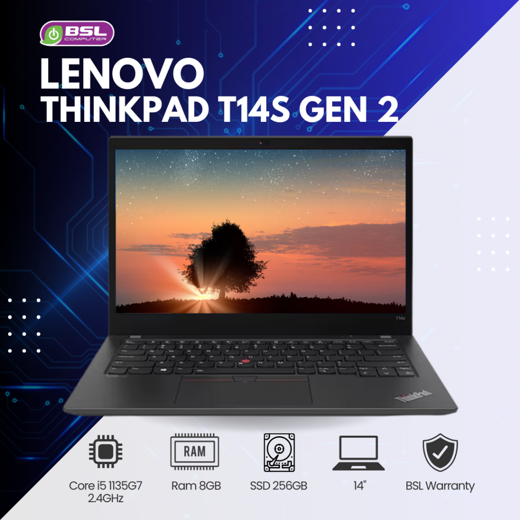 พร้อมส่ง Lenovo ThinkPad T14s Gen 2 gen 11 / Ram 8GB / SSD 256GB / 14 ...