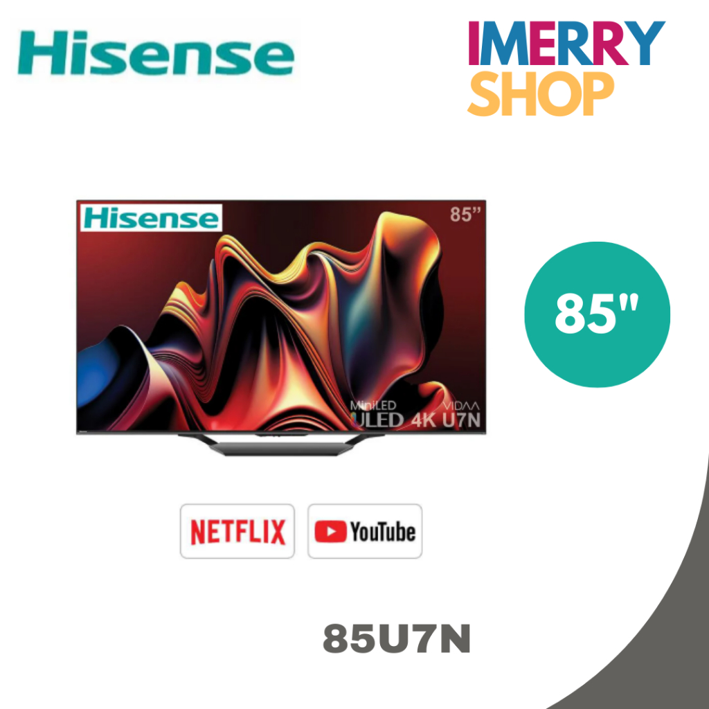 HISENSE แอลอีดีทีวี 85 นิ้ว HISENSE (4K, VIDAA) 85U7N | Shopee Thailand