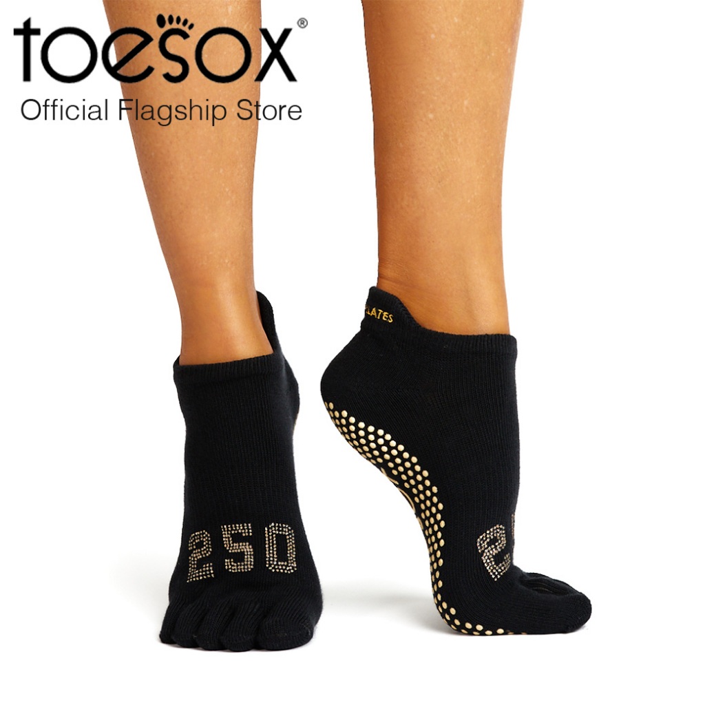 ToeSox Grip Full Toe Low Rise Gold250 ถุงเท้ากันลื่นแยกนิ้ว ปิดนิ้วเท้า | Shopee Thailand