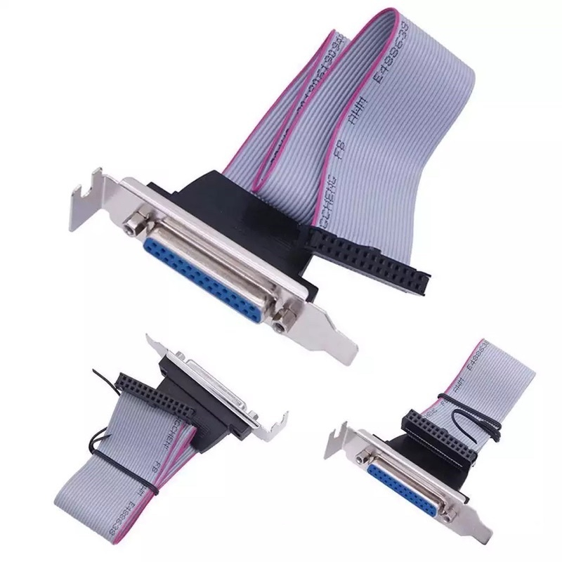 25หลุม Parallel 9 Pin Serial พอร์ตขยายสายหญิง/Pin 26 (Db25 Bezel Idc อินเทอร์เฟซเครื่องพิมพ์ lpt ...