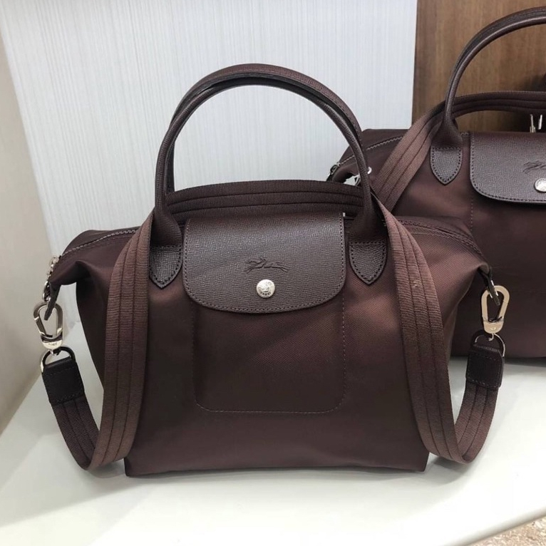 ⭐️ แท้ 100% ⭐️ Longchamp Neo ไซส์ S สีน้ำตาล Chocolate ปรับสายไม่ได้ ...