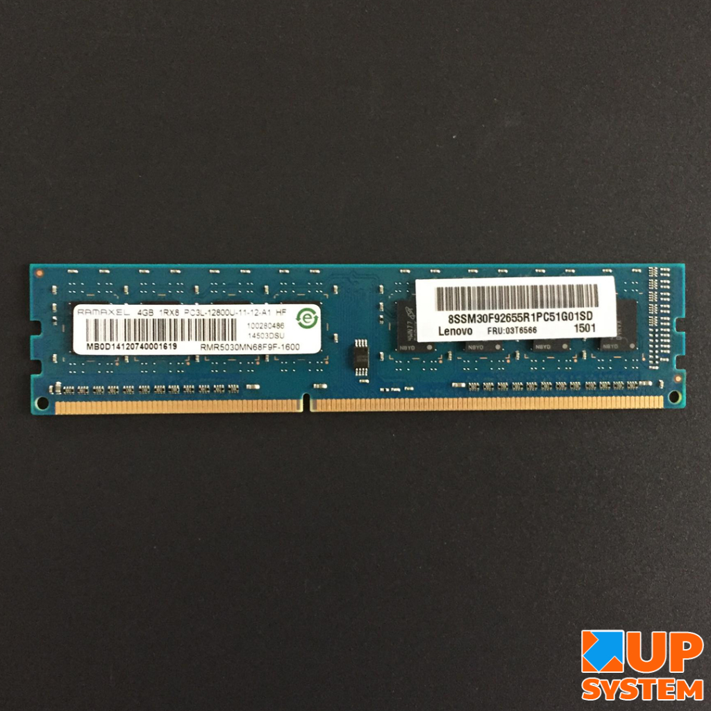 RAM 4GB / DDR3L / Ramaxel / 1Rx8 PC3L 12800U-11-12-A1 (แรมมือ2 ...