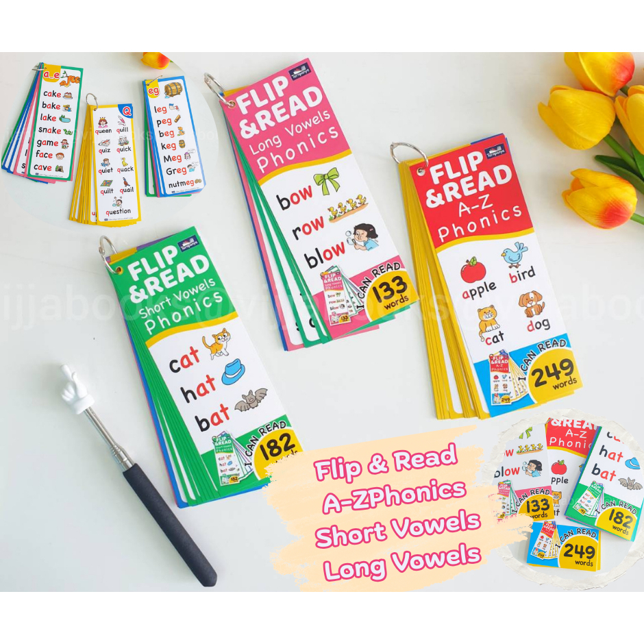 Flip & Read Phonics A-Z Short Vowels Long Vowels I Can Read สื่อการ ...