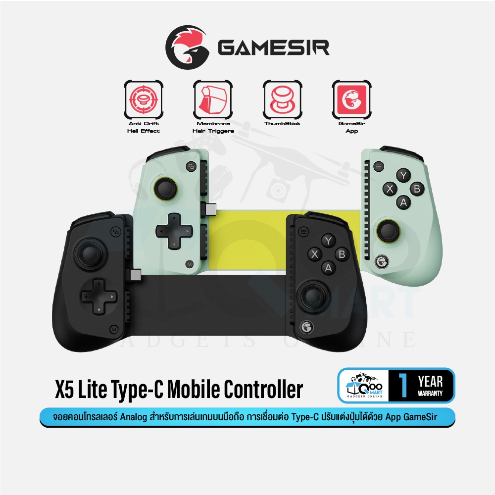 GameSir X5 Lite Type-C Mobile Gaming Controller จอยเกมมือถือ รองรับ Android/iOS #Qoomart ...