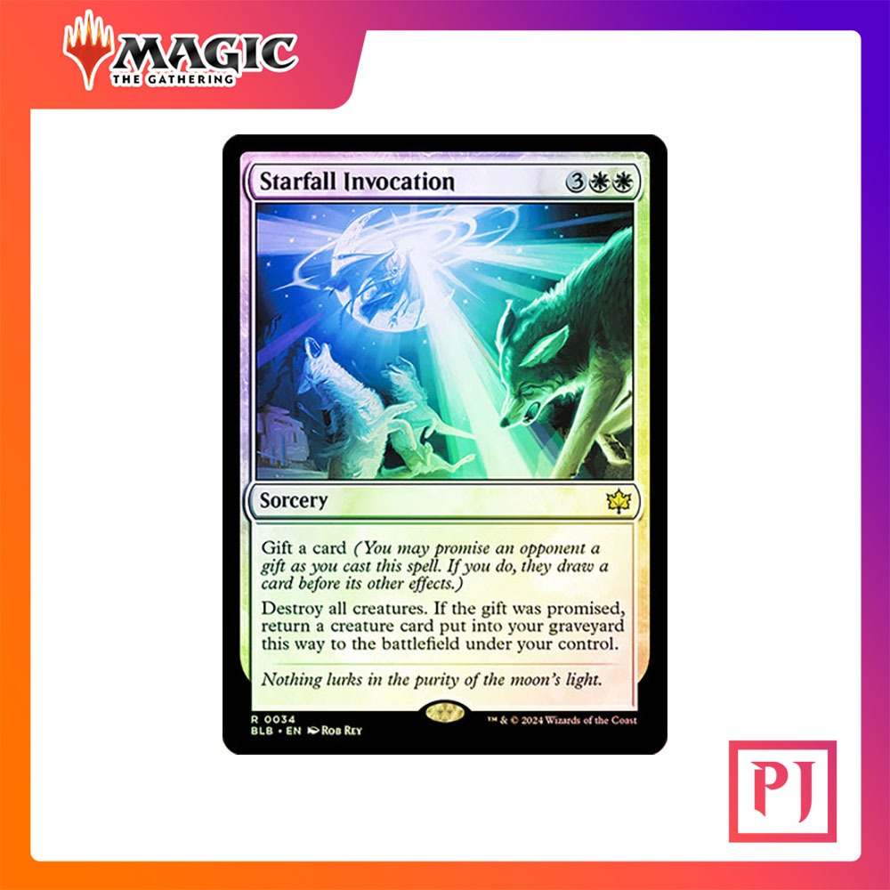 [MTG] Starfall Invocation [BLB] [WHITE] [RARE] [FOIL] [ENG] (การ์ดเมจิค ...