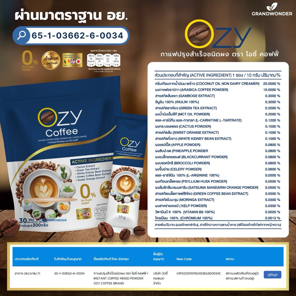 Ozy Coffee โอซี่ คอฟฟี่ by พี่หนิงปณิตา กาแฟปรุงสำเร็จชนิดผงเพื่อสุขภาพ ...
