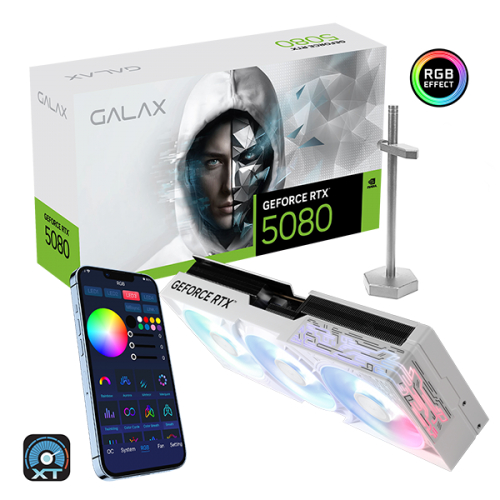 GALAX GeForce RTX 5080 1-Click OC White 16GB GDDR7 | Shopee Thailand