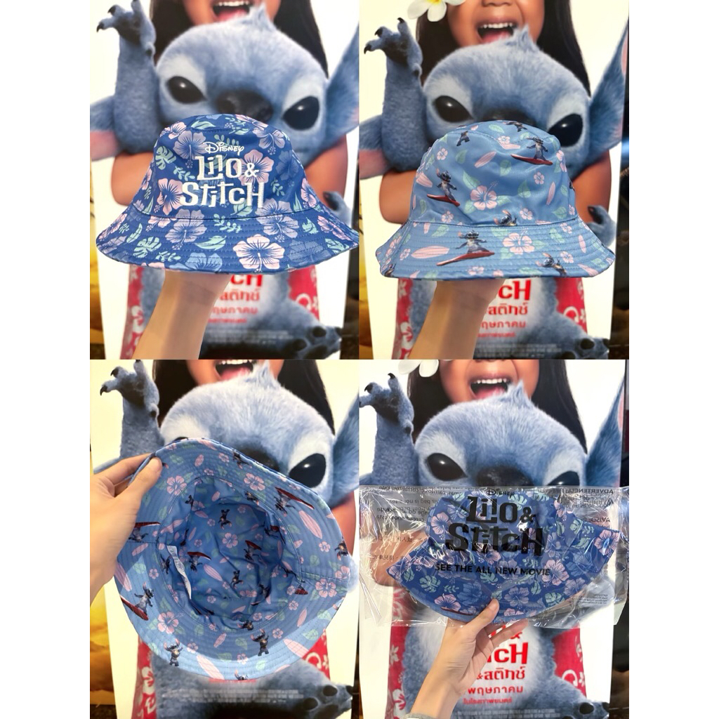 (ทักขอลดสูงสุด300฿) หมวก Stitch Bucket Hat ลิขสิทธิ์แท้ หมวก Disney ...