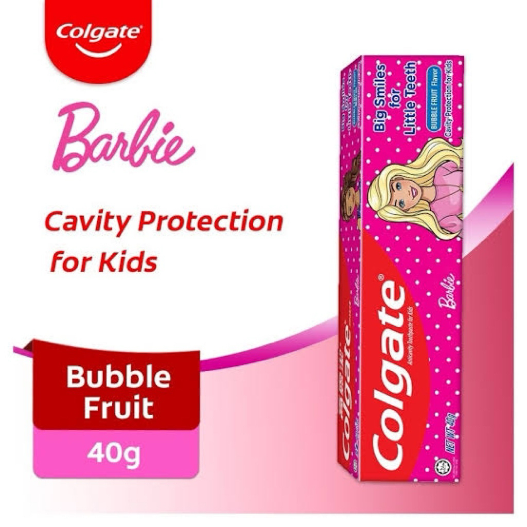 east Colgate barbie tooth paste ยาสีฟันคอลเกตขอฃเด็ก บาร์บี้40ก. ...
