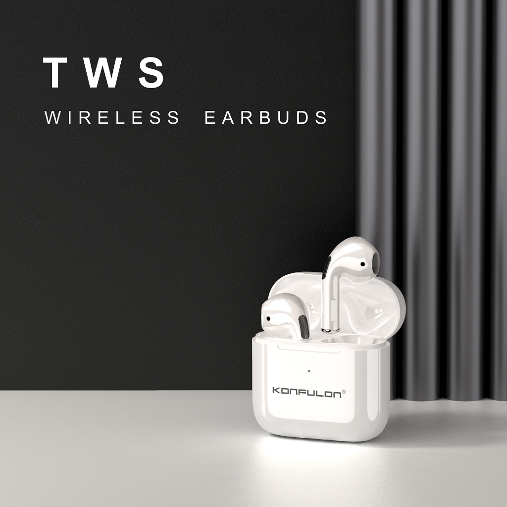 Konfulon BTS-11 หูฟังไร้สาย TWS Wireless Bluetooth Earbuds ลดเสียงรบกวน หูฟังบลูทูธ พร้อม ...