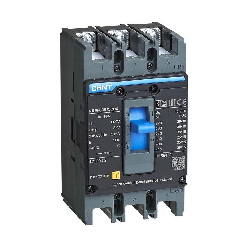 NXM-63S เมนเซอร์กิตเบรคเกอร์ 3 Poles MCCB (Moulded Case Circuit Breakers) "CHINT" | Shopee Thailand