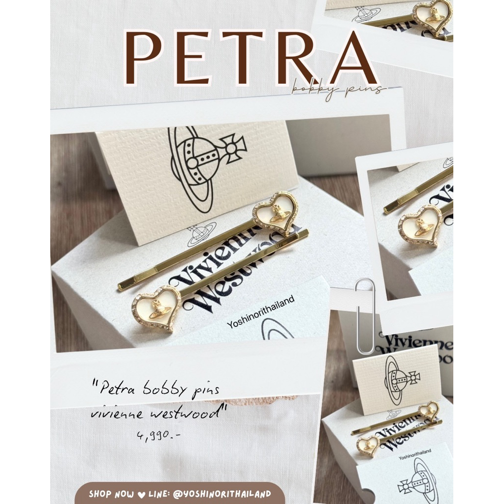 พร้อมส่ง💓 Vivienne Westwood รุ่น Petra bobby pins ของแท้ | Shopee Thailand