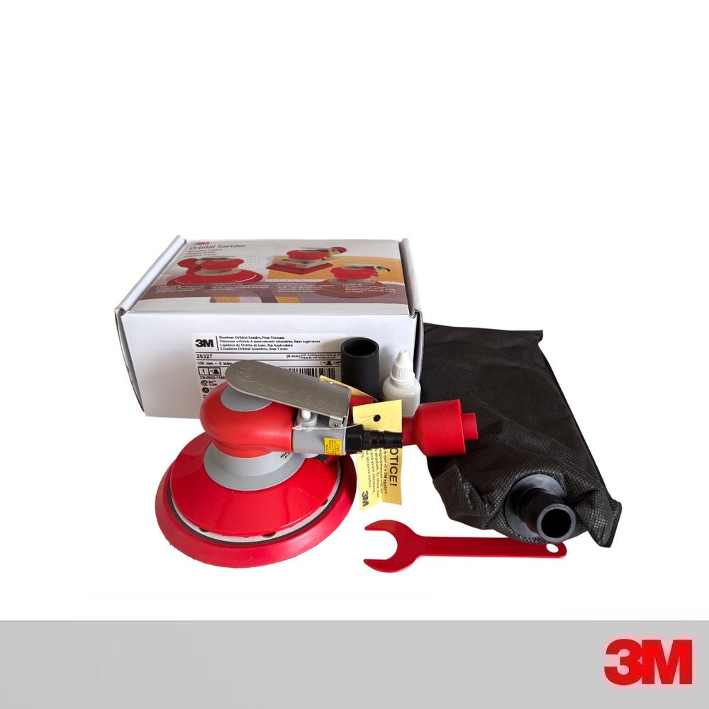 เครื่องขัดกระดาษทราย 5 6 นิ้ว 3M Random Orbital Sander 20317 20327 Self-Generated Vacuum พร้อม ...