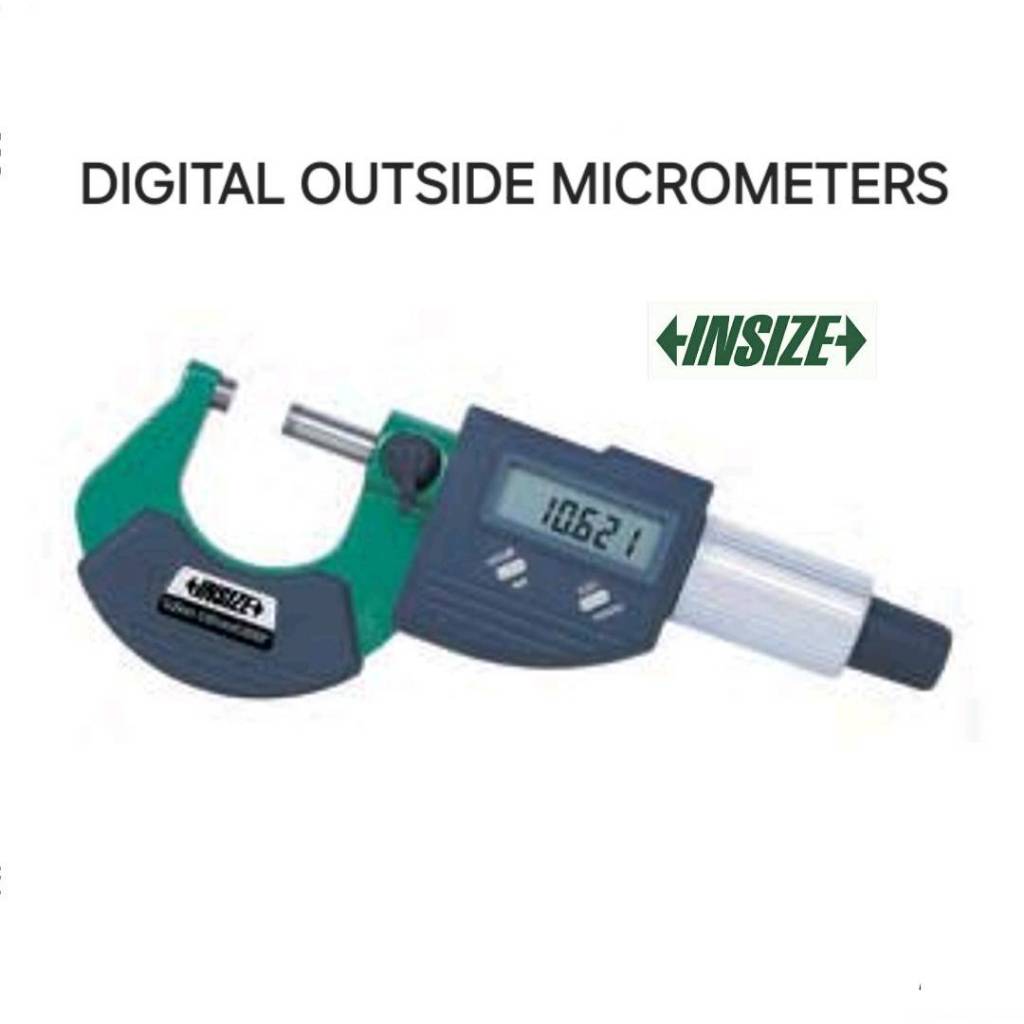 ไมโครมิเตอร์วัดนอก ดิจิตอล 0-25mm / 0-1" Digital Outside Micrometer INSIZE 3109-25A | Shopee ...