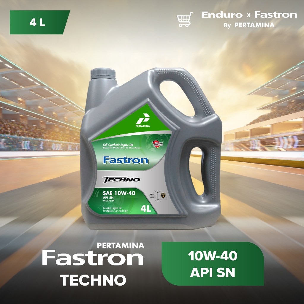 น้ำมันเครื่องพื้นฐานสังเคราะห์แท้ FASTRON TECHNO SAE 10W-40 API SN ขนาด ...