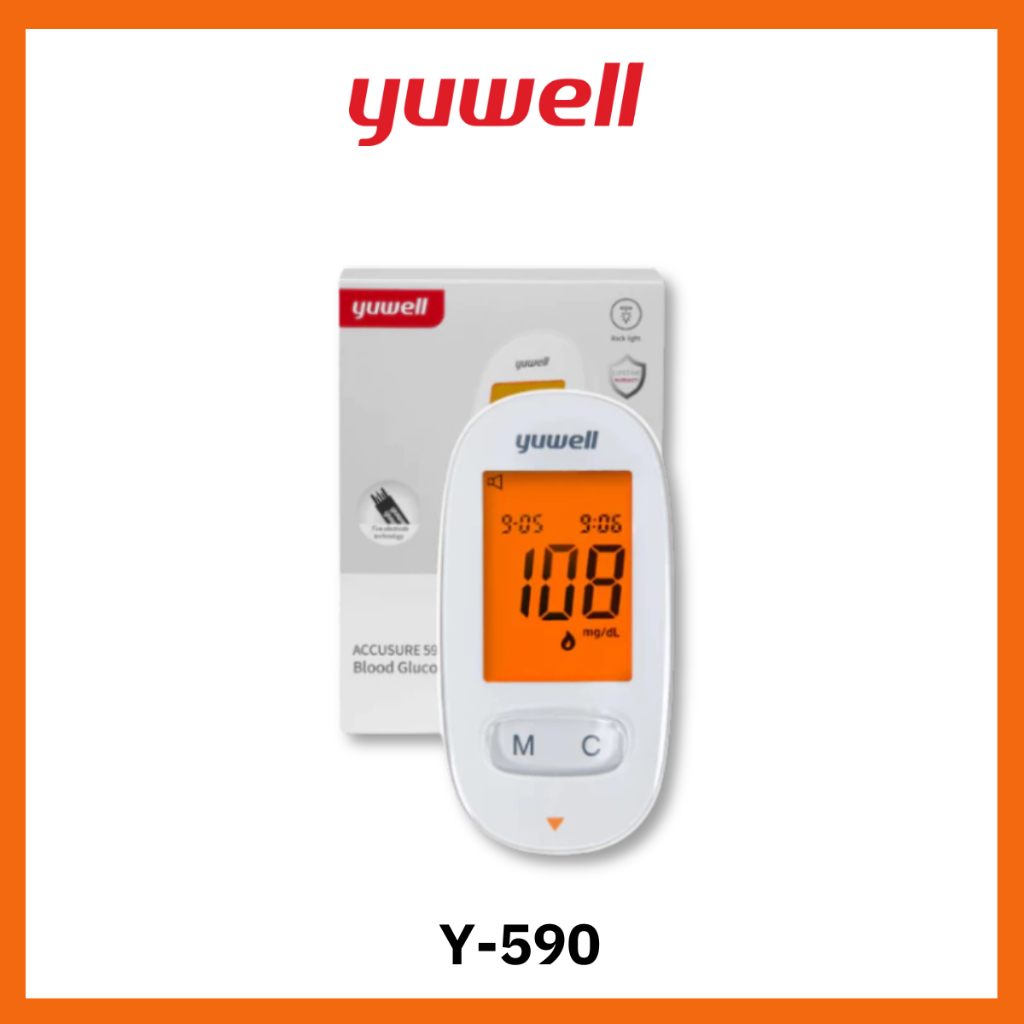Yuwell Thailand Sugar Monitor เครื่องตรวจวัดระดับน้ำตาลในเลือด YE 590 ...