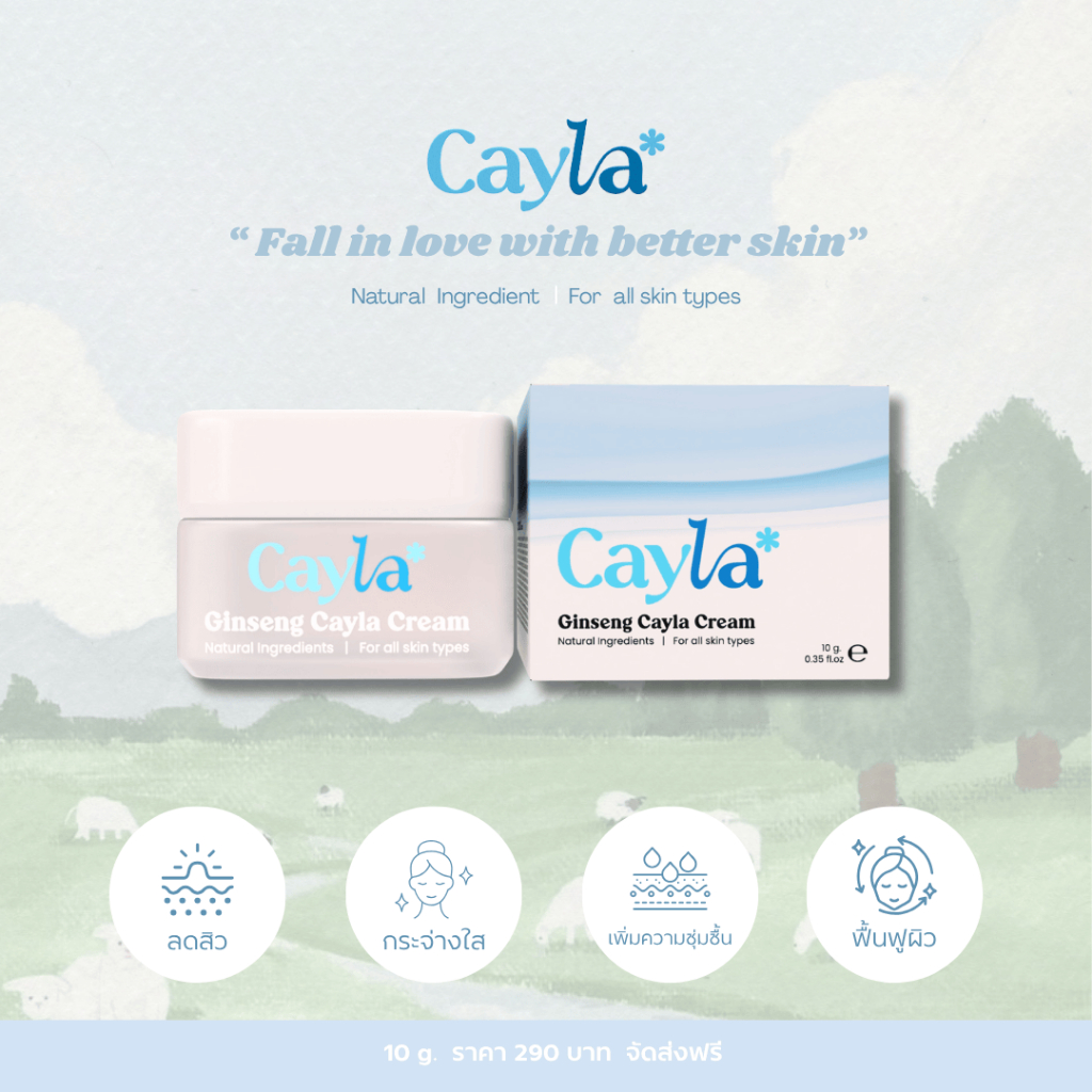 [ตะกร้าบริษัท] Cayla cream ครีมโสมเซล่า 10g. | Shopee Thailand
