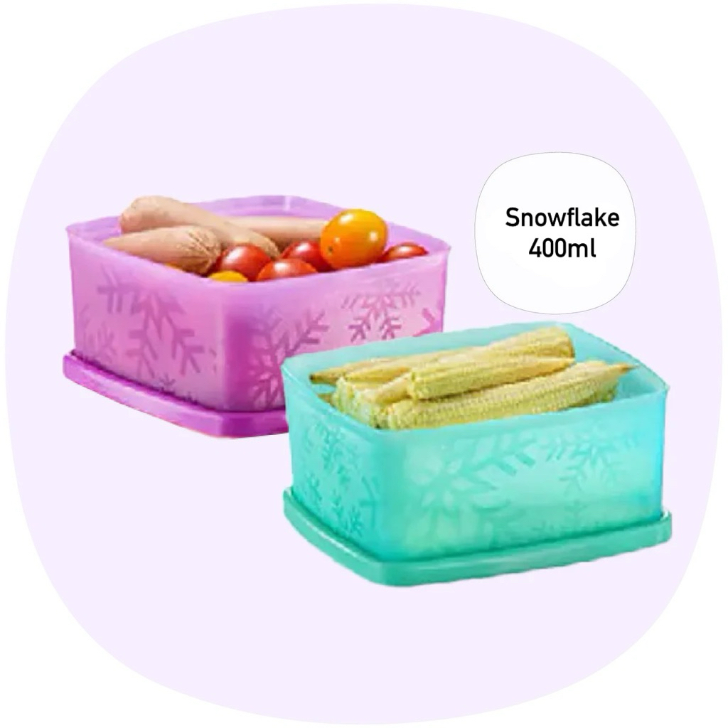 Tupperware รุ่น Snowflake Square Round แช่แข็ง/แช่เย็นได้ อาหารคงความสด ...