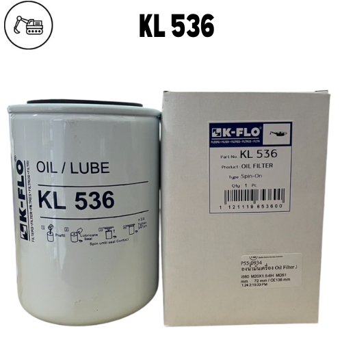 กรองน้ำมันเครื่องJX0810 K FLo KL 536 LUBE FILTER 1N4402 P550934 SFO ...