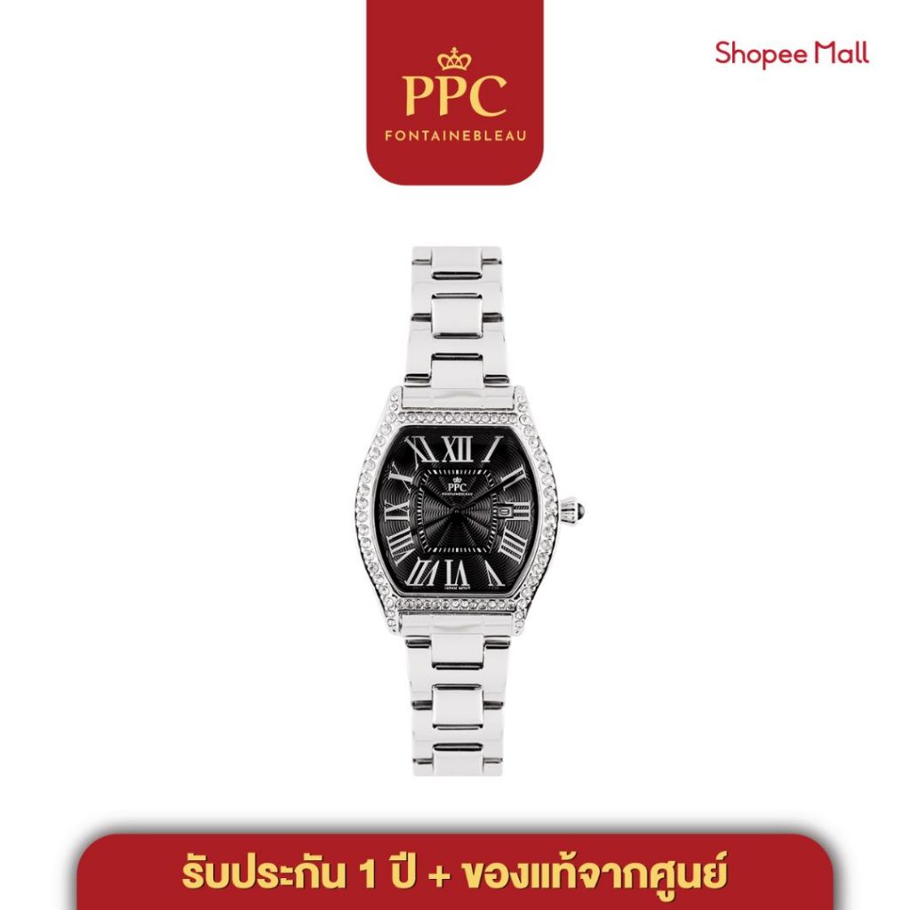 [สินค้าใหม่] PPC-EA16 นาฬิกาข้อมือผู้หญิง หน้าปัดประดับเพชร ประกัน 1 ปั ...